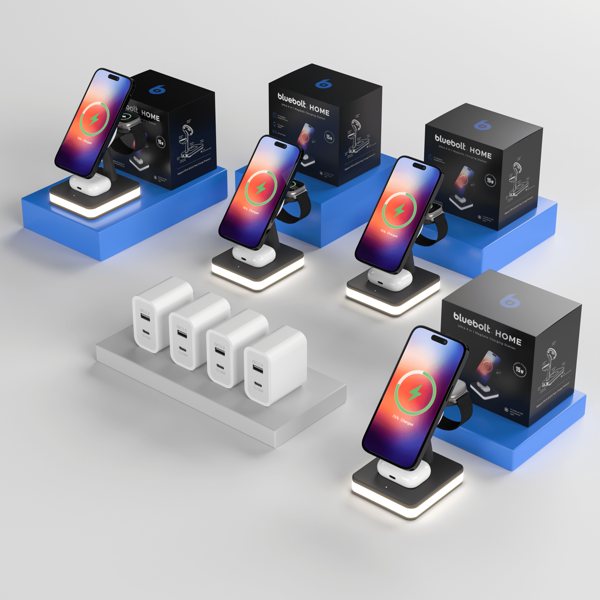 Ultra 4 in 1 MagSafe Charging Station Family Bundle – Coil Electronics